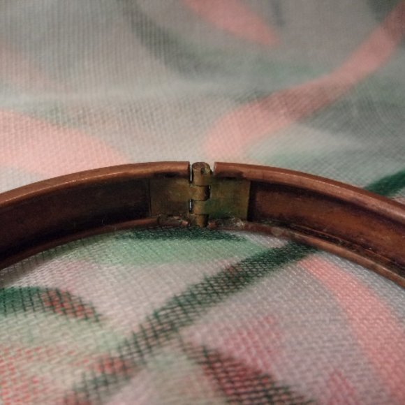 Vintage | Jewelry | Vintage Copper Clam Shell Hinged Bracelet | Poshmark